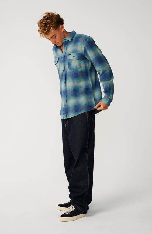 RIP CURL count plaid cotton flannel button-up shirt